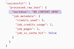 Good working script processing api, now returns "markdown": "NO_CONTENT_HERE" · Issue #419 · run ...